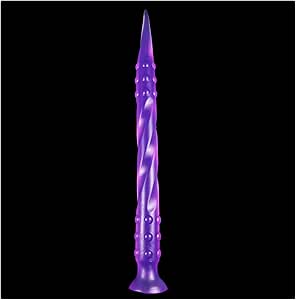 Amazon | Tsukitoy アナルプラグ ロングディルド柔らかいあなるプラグ イボ付きアナルパール ディルド 吸盤付 初心者用 男女兼用 L 透明紫 | Tsukitoy | エネマグラ