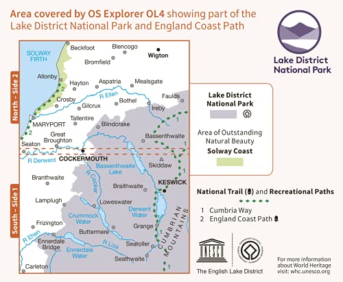 The English Lakes: North-Western Area Map | Keswick, Cockermouth ...