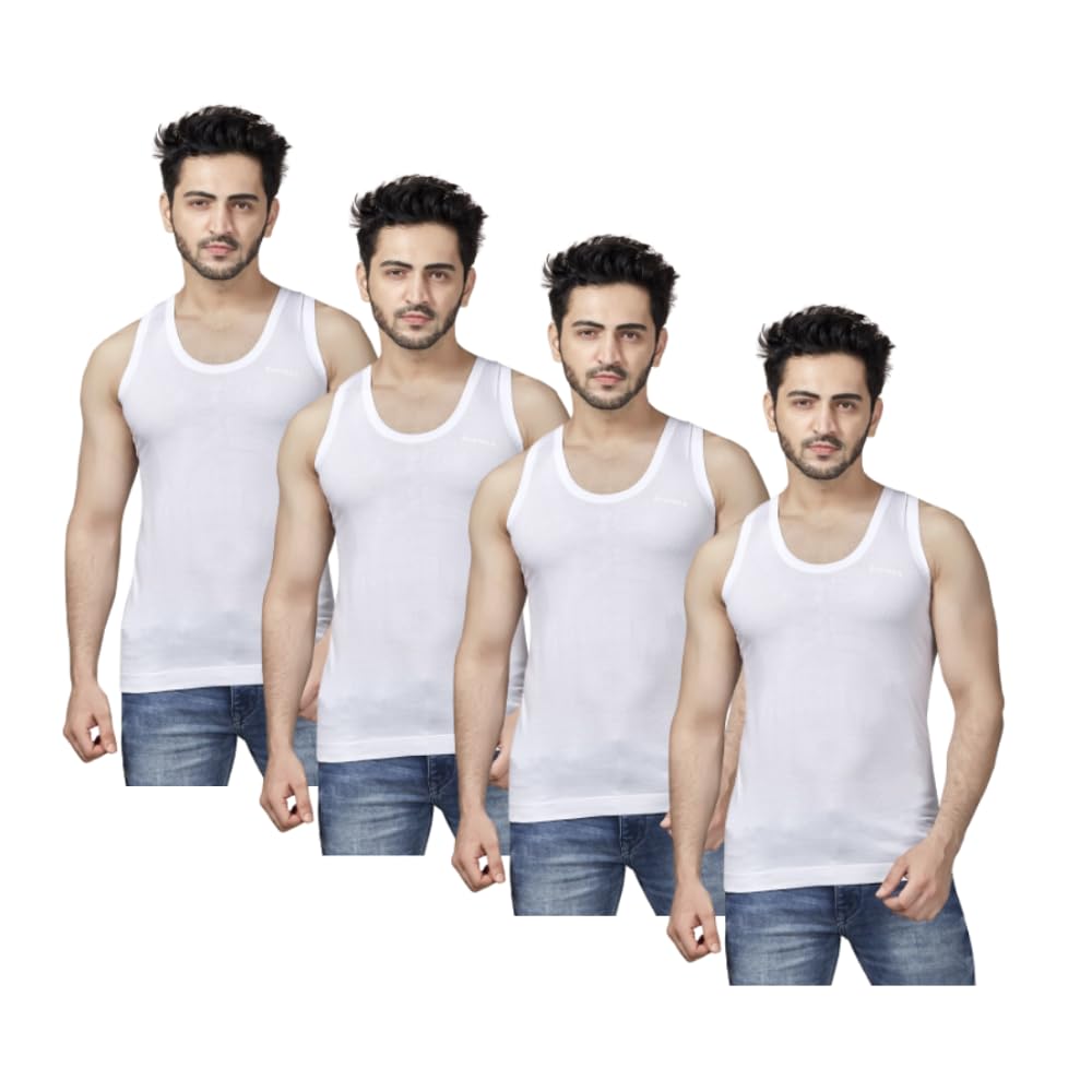 Buy Poomex Premium White R/N Vest for Boys & Men's/Inner White Vest ...
