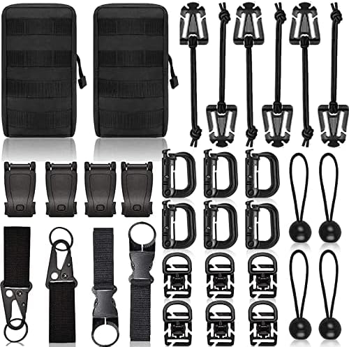 ZUSHALLMY 48-Piece MOLLE Accessories Kit, Upgraded Attachment Clips Kit ...