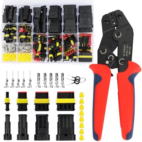 Amazon.com: aopule 356PCS Automotive Electrical Connectors 26 Kits-1/2/3/4 Pin Waterproof ...