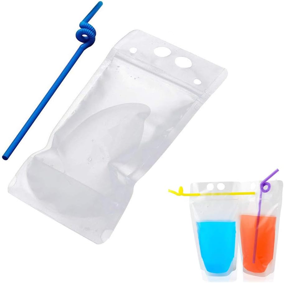 Amazon.com: 50pcs Drink Pouches Drink Container Set -Juice bag water ...
