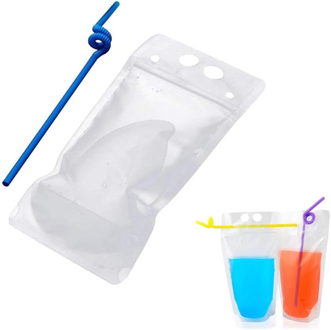 Amazon.com: 50pcs Drink Pouches Drink Container Set -Juice bag water ...