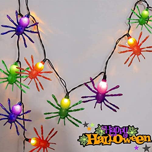 Amazon.com: Halloween Spider Lights, 8.5Ft Halloween Spider String ...