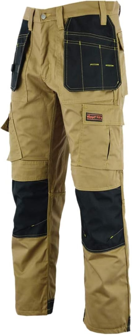 WrightFits Men Pro Builder Work Trousers Grey - Heavy Duty Safety ...