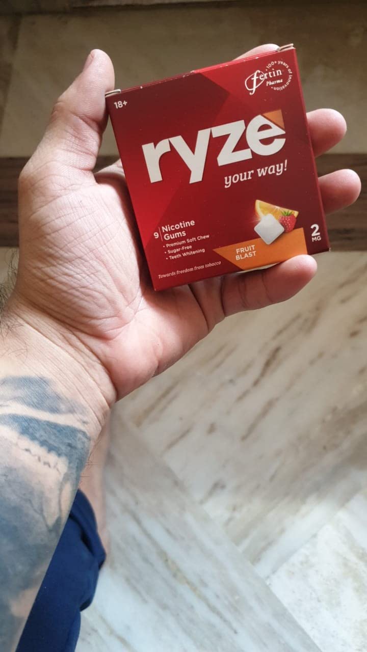 RYZE Nicotine Gum 2mg | Fruit Blast | Sugar Free | Quit Smoking Aid ...