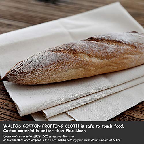 Buy Walfos Professional Proofing Cloth, 17" x 14" Heavy Duty Bakers ...
