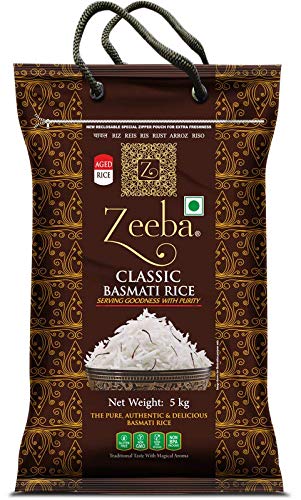 Zeeba Classic Aged Basmati Rice(Extra Long Rice) 5 Kg : Amazon.in ...