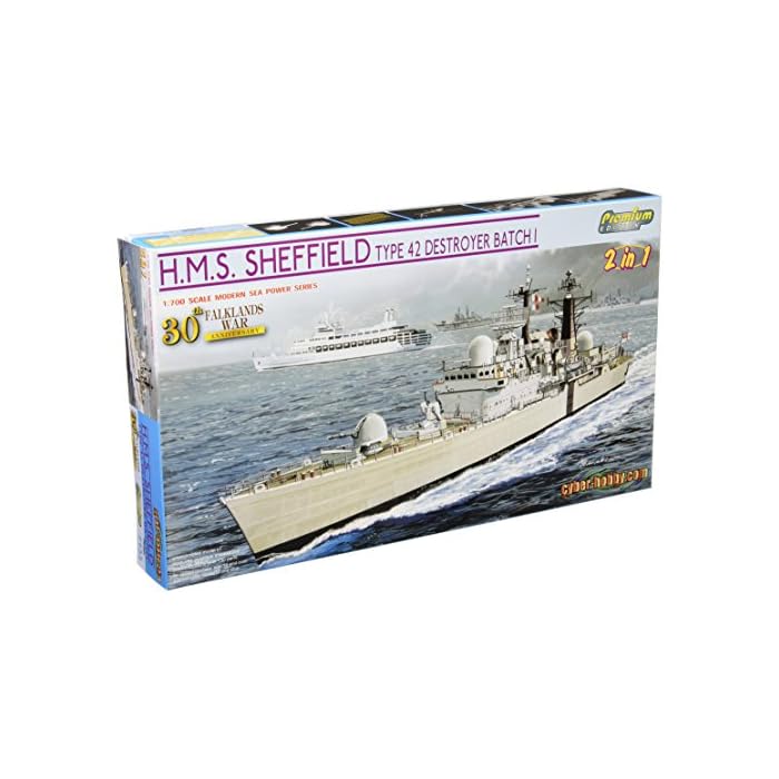 Buy Cyber Hobby 1/700 H.M.S. Sheffield Type 42 Destroyer Batch 1 ...