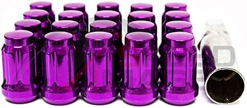 Amazon.com: Purple Closed Ended Tuner Spline Wheel Lug Nuts 20 Pieces ...