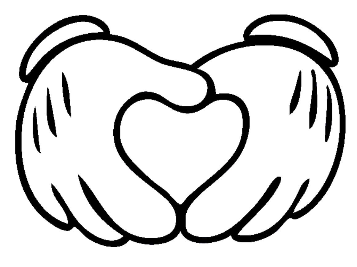 Mickey Mouse Heart Hand Signs