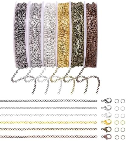 Ausale 6Colors Jewellery Chains Making Kit, 59FT Chains Jewelry Making ...