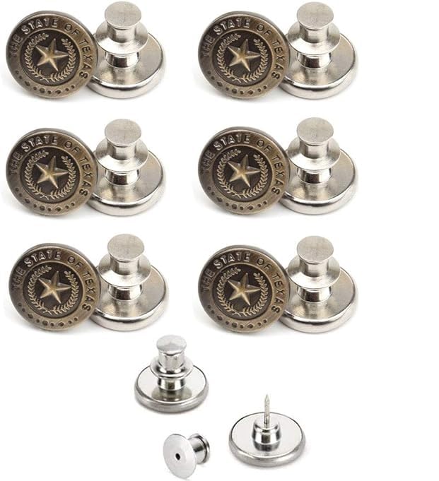 Trexee 17 mm Star Metal Pin Extender Jeans Button Pin Set | Jeans ...