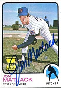 Jon Matlack Autographed 1973 Topps Card - Autographed Baseball Cards at ...