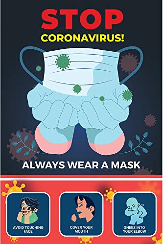 Covid 19 Sticker Poster-Coronavirus Prevention|Wear Mask Posters for ...