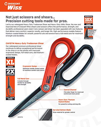 Wiss - Pro Shear, Heavy Duty, Tradesman, Titanium (CW10TM), multi, one ...