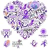 Amazon.com: 50 Pack Pcs Overdose Awareness Ribbon Stickers for Water ...