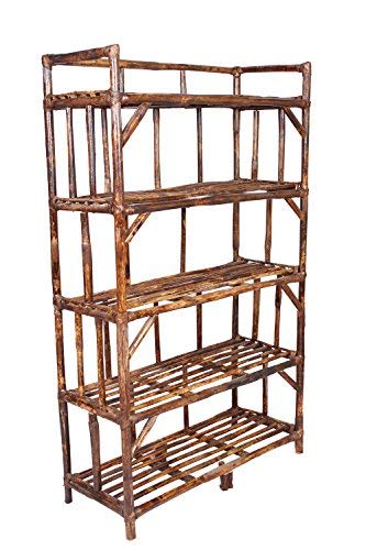 Novelty Cane Art Rattan Storage Rack 5 Shelves : Amazon.in: Home & Kitchen