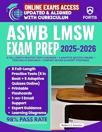 ASWB LMSW Exam Prep 2025-2026: 8 Full-Length Practice Tests (5 in Book ...