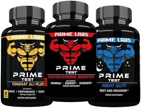 Amazon.com: Prime Labs Prime Test Testosterone Booster + Night Duty ...