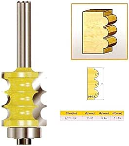 Amazon.com: Triple Bead Column/Face Molding Router Bit- 1/2*1-1/4 - 1/2 ...