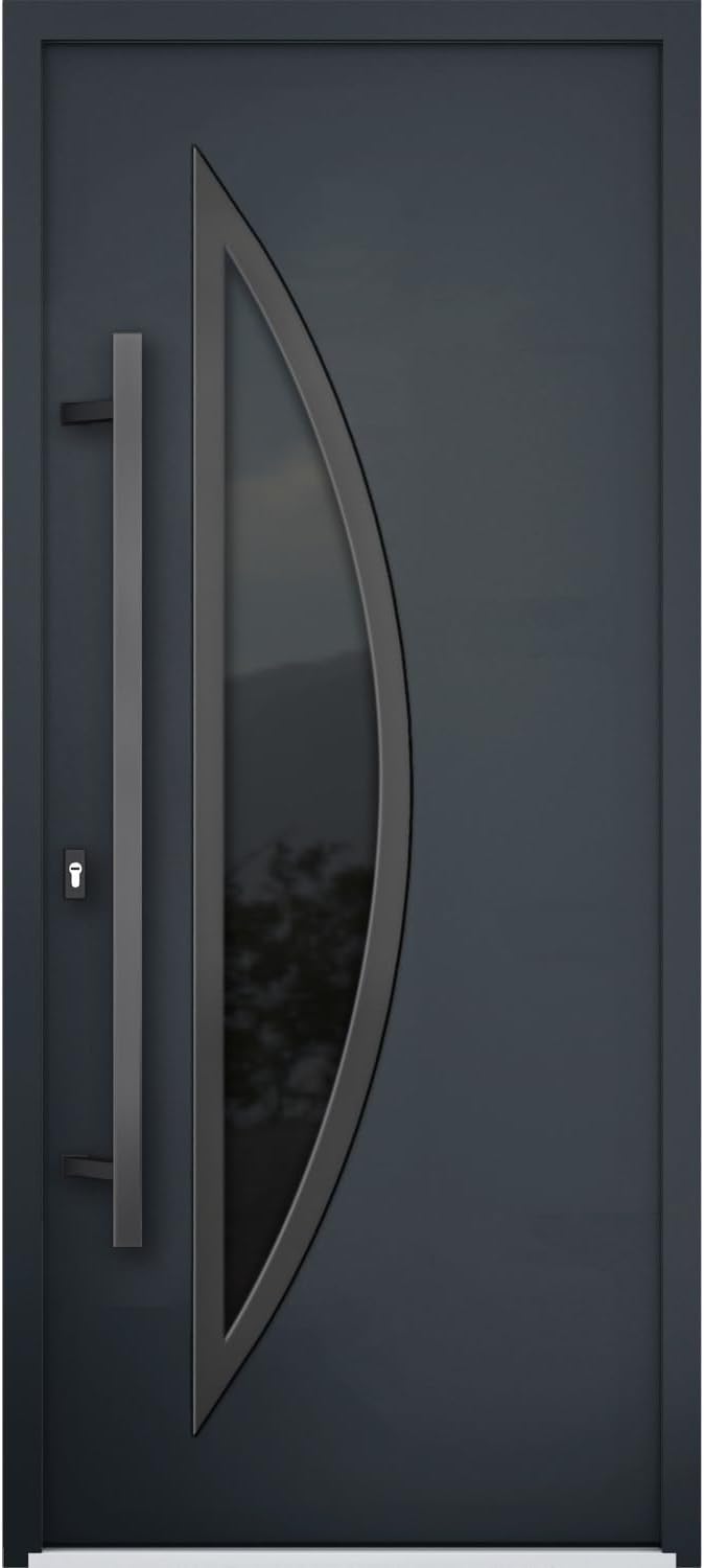 VDOMDOORS Front Exterior Prehung Glass Steel Door 36 x 80 inches Right ...
