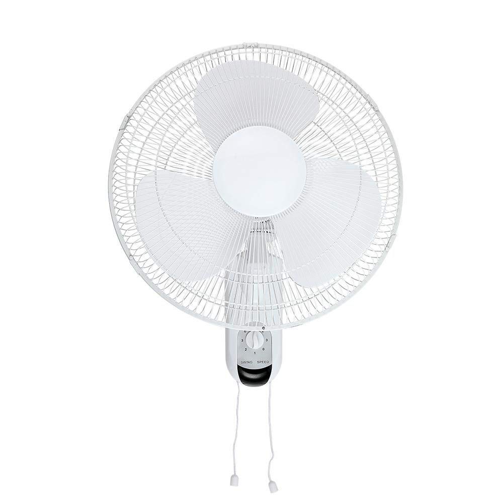 Heller White 40cm Wall Fan w/ Pull Cord/3 Speed/Oscillating/Tilt ...