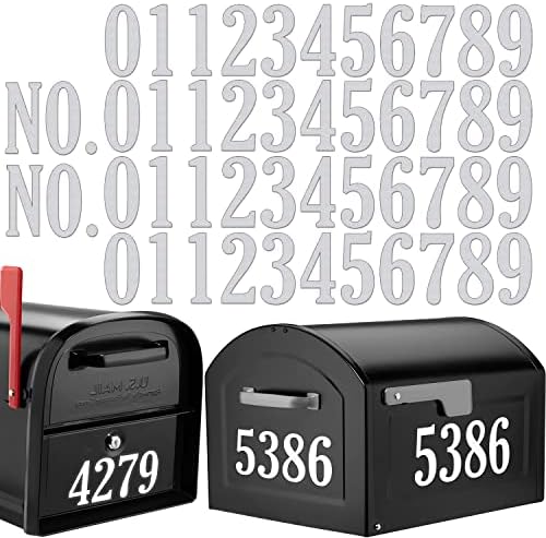 Amazon.com: 5 Sets 3 Inch Reflective Mailbox Number Stickers 0-9 Vinyl ...