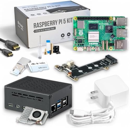 Raspberry Pi 5 8GB PCIe M.2 NVMe - Set | Metal case | Active Cooler | M ...