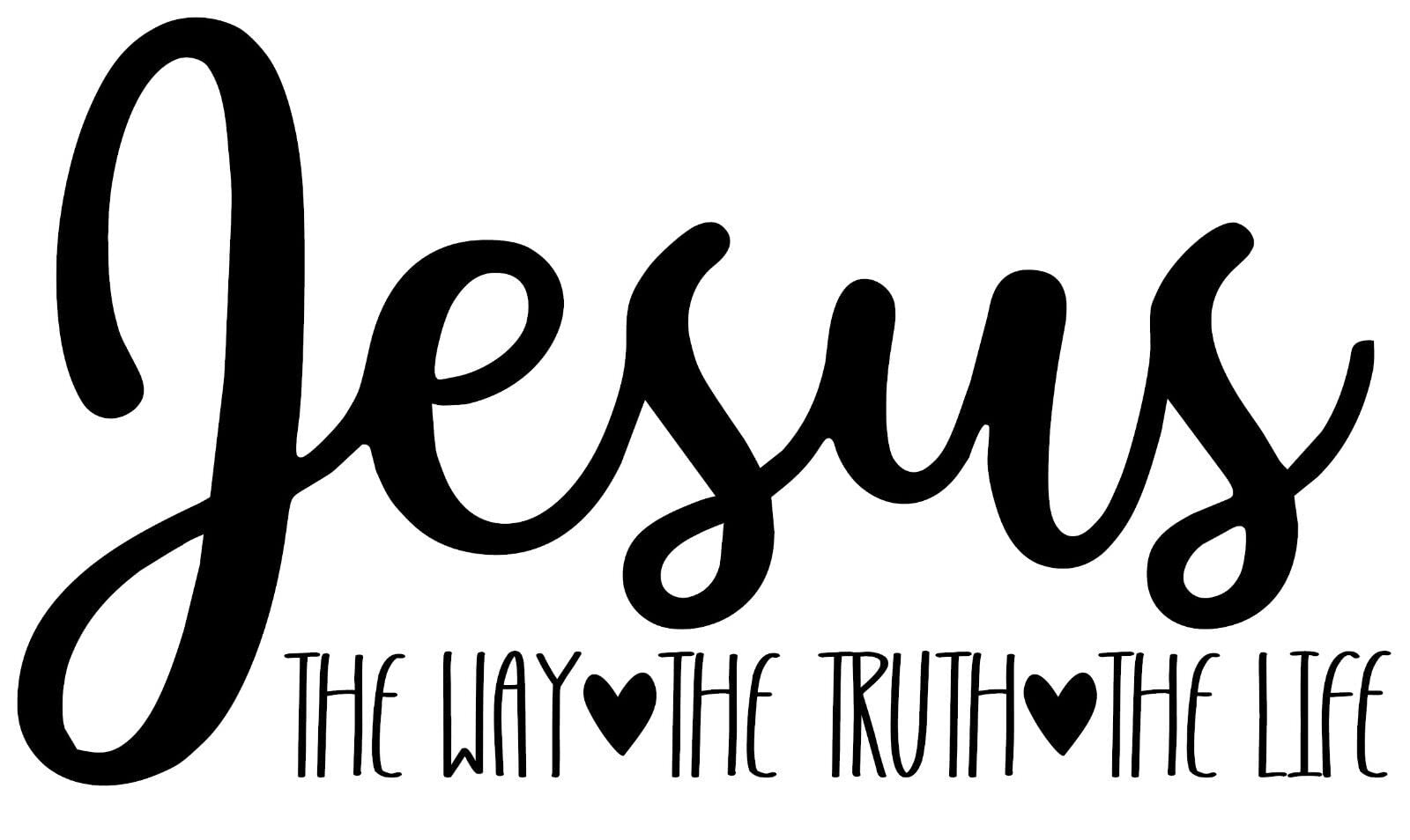 Amazon.com - Jesus The Way The Truth The Life Vinyl Sticker for Car ...
