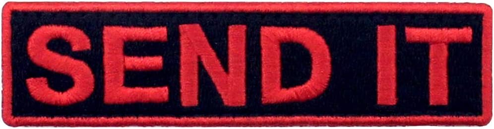 Amazon.com: Send It Embroidered Patch Tactical Morale Applique Fastener ...