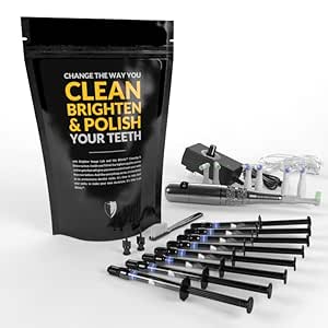 Amazon.com: Teeth Whitening LED Light with Tooth Polisher and Teeth Whitening Gel (8 Syringes ...