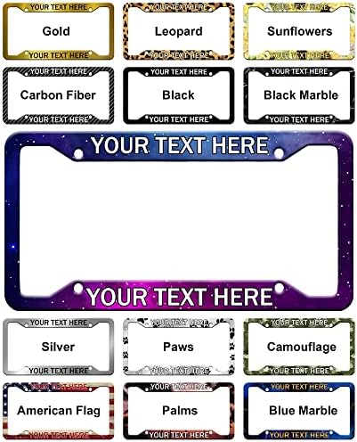 Amazon.com: Personalized Custom License Plate Frame Customized License ...