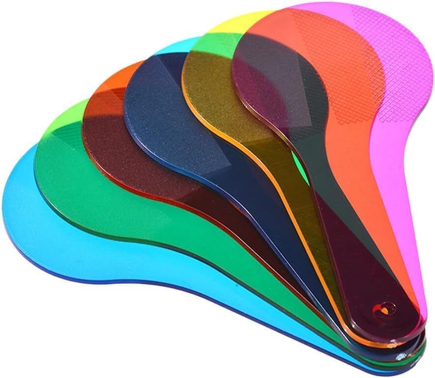 Amazon.com: Color Paddles, 6Pcs Optics Color Filter, Plate Montessori ...