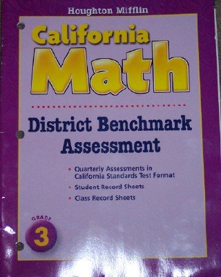 Amazon.com: Mathmatics California District Benchmark Assessments, Level 3 (Houghton Mifflin ...