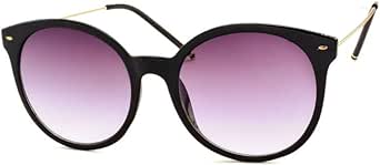 Amazon.com: Stacle Women's Modern Inspired Round Sunglasses Black Grey ...