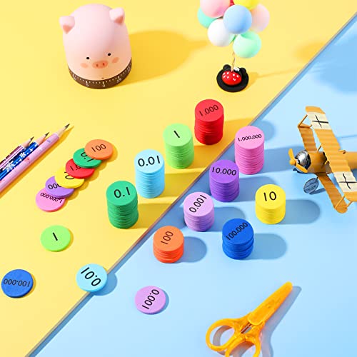 Snapklik.com : Place Value Disks 10 Values Decimals To Whole Numbers ...