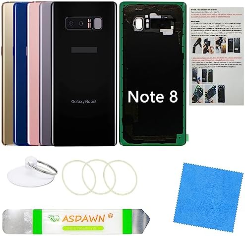 Amazon.com: Galaxy Note 8 Replacement Back Glass Panel Case with ...
