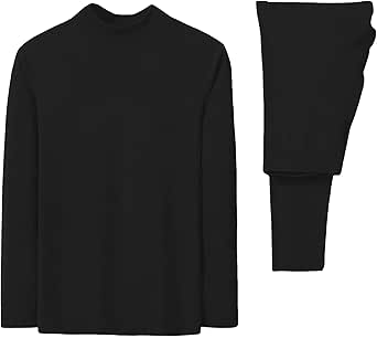 Amazon.co.jp: Warm Inner, Men's, Top and Bottom, Heattech, Solid, Thick ...