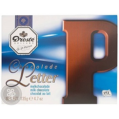 Amazon.com : Droste Milk Chocolate Letter P Large Size - 4.7oz (135g ...
