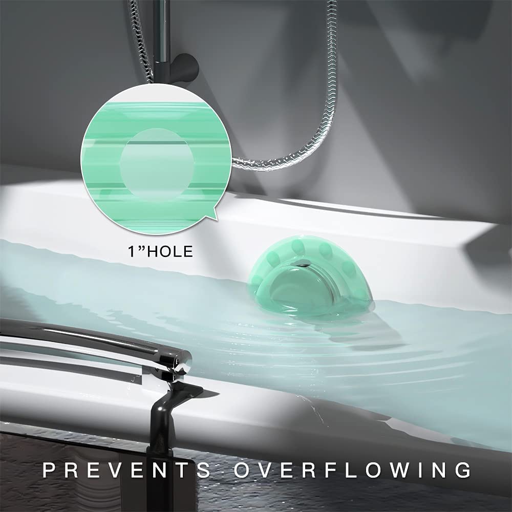Snapklik.com : MUSMU Bathtub Overflow Drain Cover,Foldable Tub Stopper