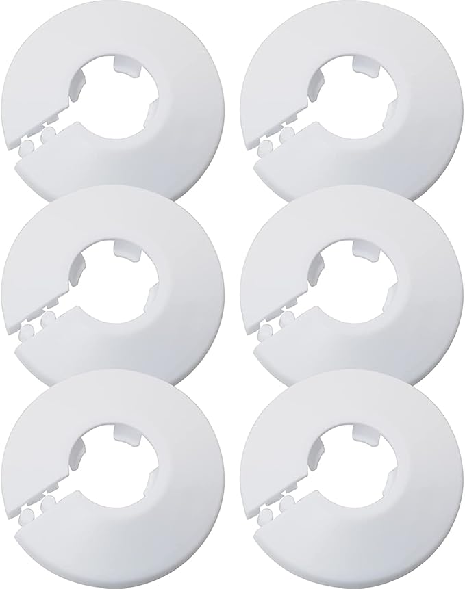 Amazon.com: JJHXSM 6pcs Flange Water Pipe Cover Decoration 1.57" PP ...