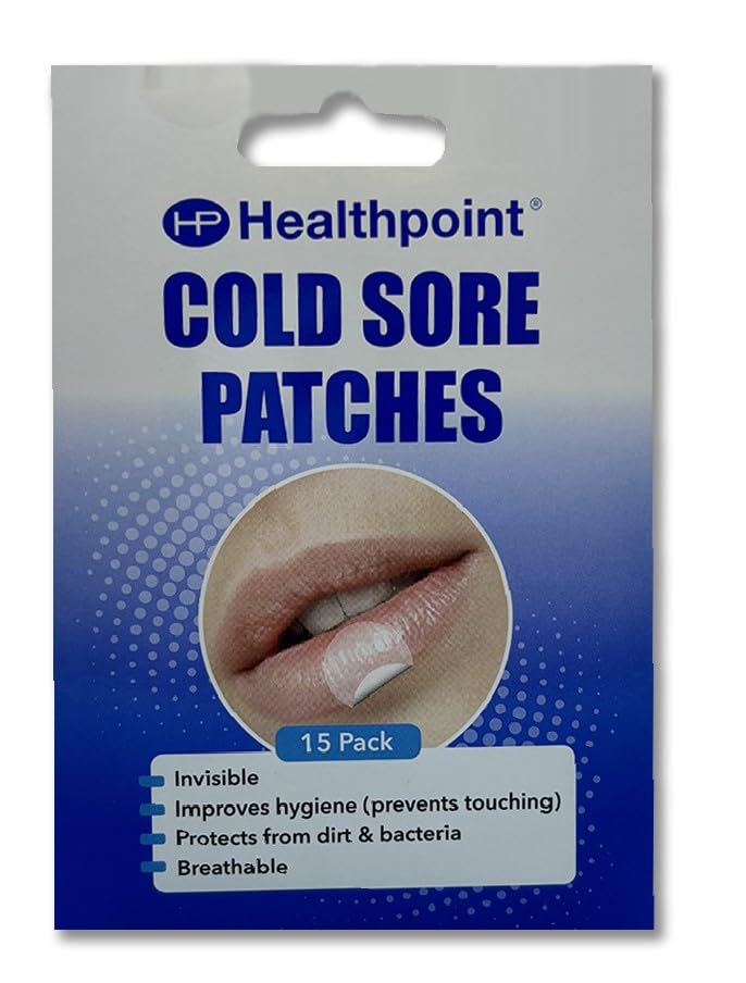Healthpoint Cold Sore Patches, Pack of 15 Invisible Patches, Discreet ...