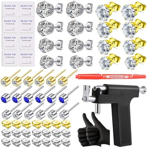 Amazon.com: Professional Ear Piercing Gun Tool Set, Reusable Ear ...