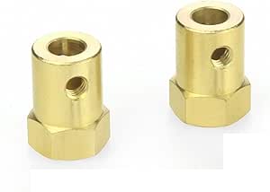 Amazon.com: SHARRB 4Pcs 5mm Brass Hub Hex Adapter Hexagonal Shaft ...