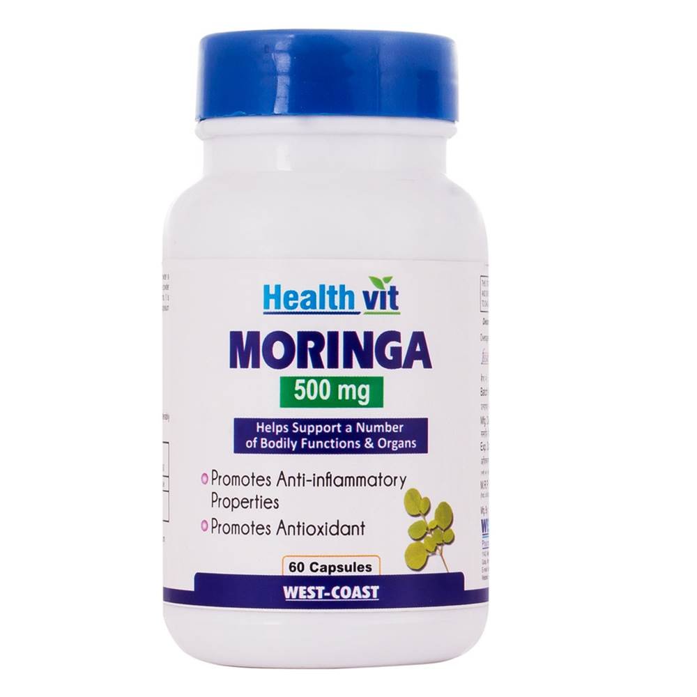 Healthvit Moringa 500 mg - 60 Capsules : Amazon.in: Health & Personal Care