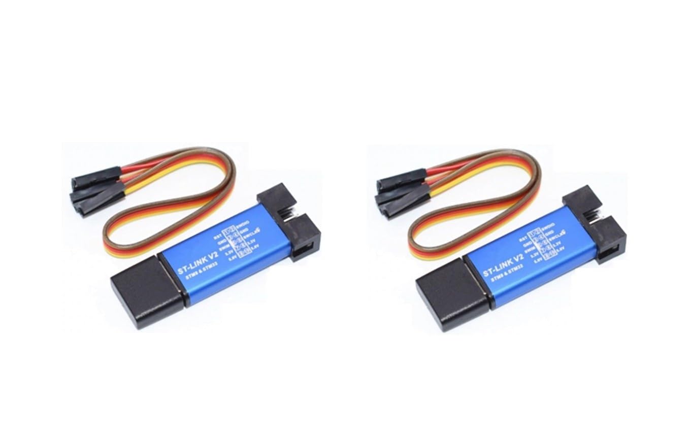 TECNOULAB 2 Unit St-link Programming V2 Metal Mini Shell STM8 Emulator STM32 Downloader : Amazon ...