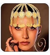Amazon.com: Woeoe Crystal Forehead Headband Gold Beaded Headpiece Prom ...