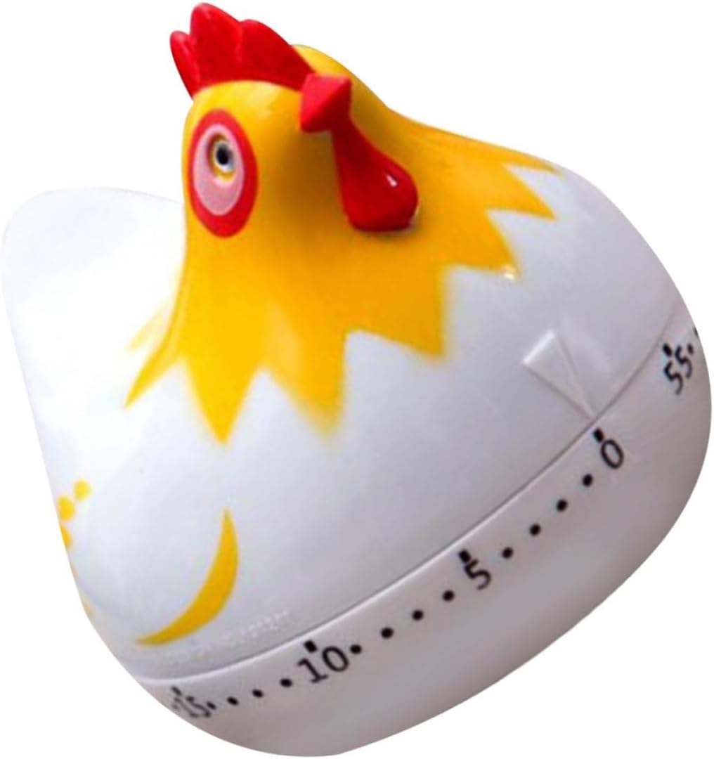 BESTYASH Mechanical Kitchen Hen Timer White Cute Cartoon Countdown ...
