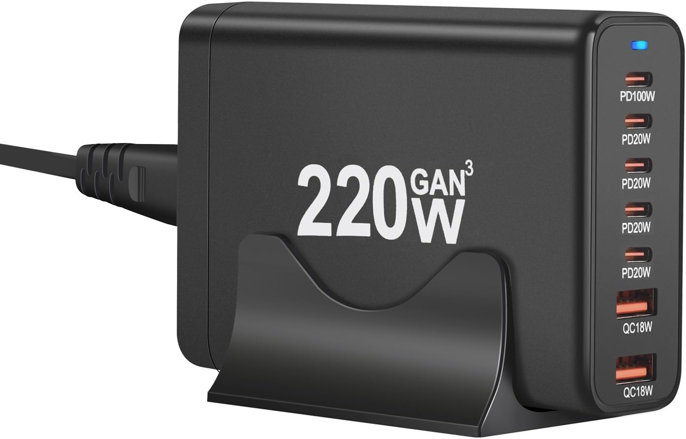 USB C Fast Charger, 100W Portable Charging Station Hub Block, 6 Port ...